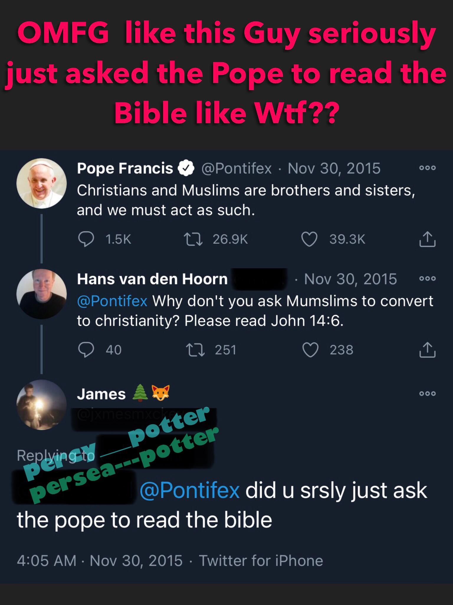 Read the Bible Pope!!! | Scrolller