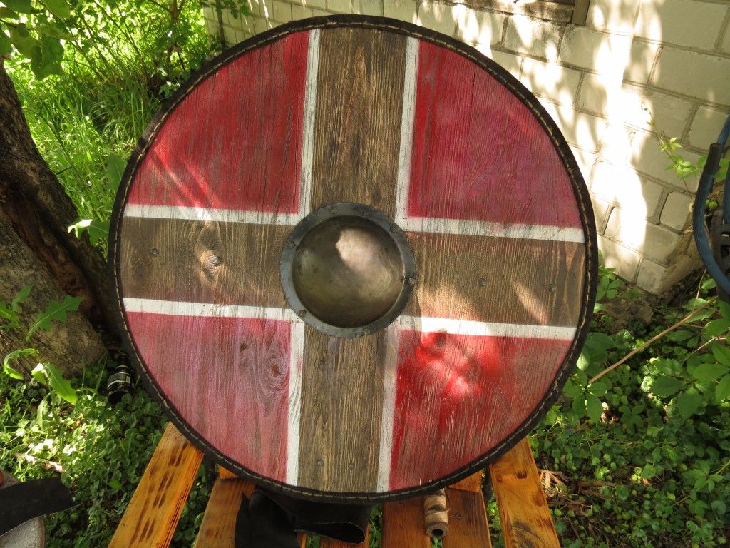 Ready for defence:) Pine wood Viking shield | Scrolller