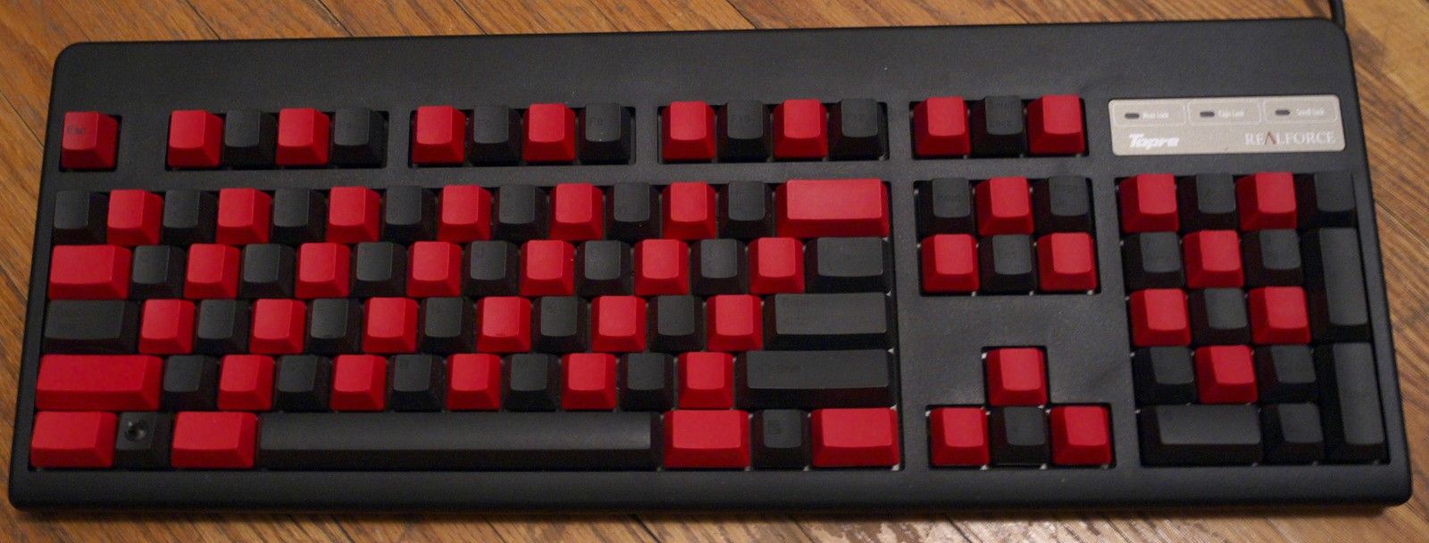 Realforce 103UB with Black and Red Checkered Keycaps | Scrolller