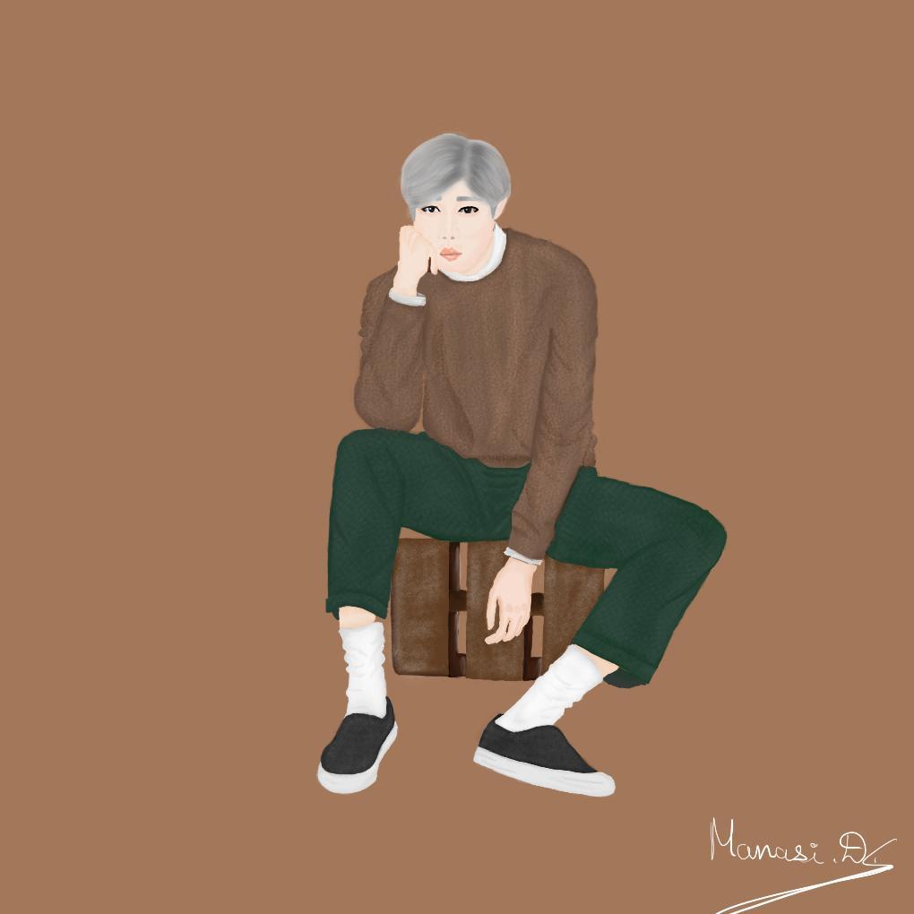 realistic painting of suga-san by yours truly :) | Scrolller