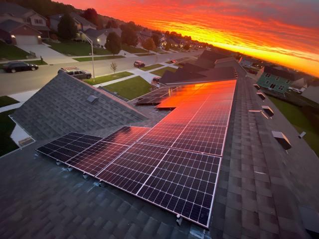Recently installed solar panels on this house in Illinois. Think the pics turned out pretty nice ...