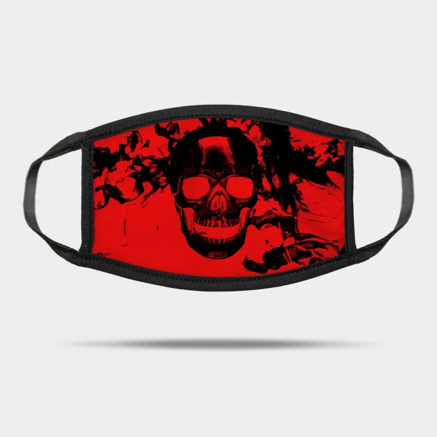Red & Black Skull Mask | Scrolller