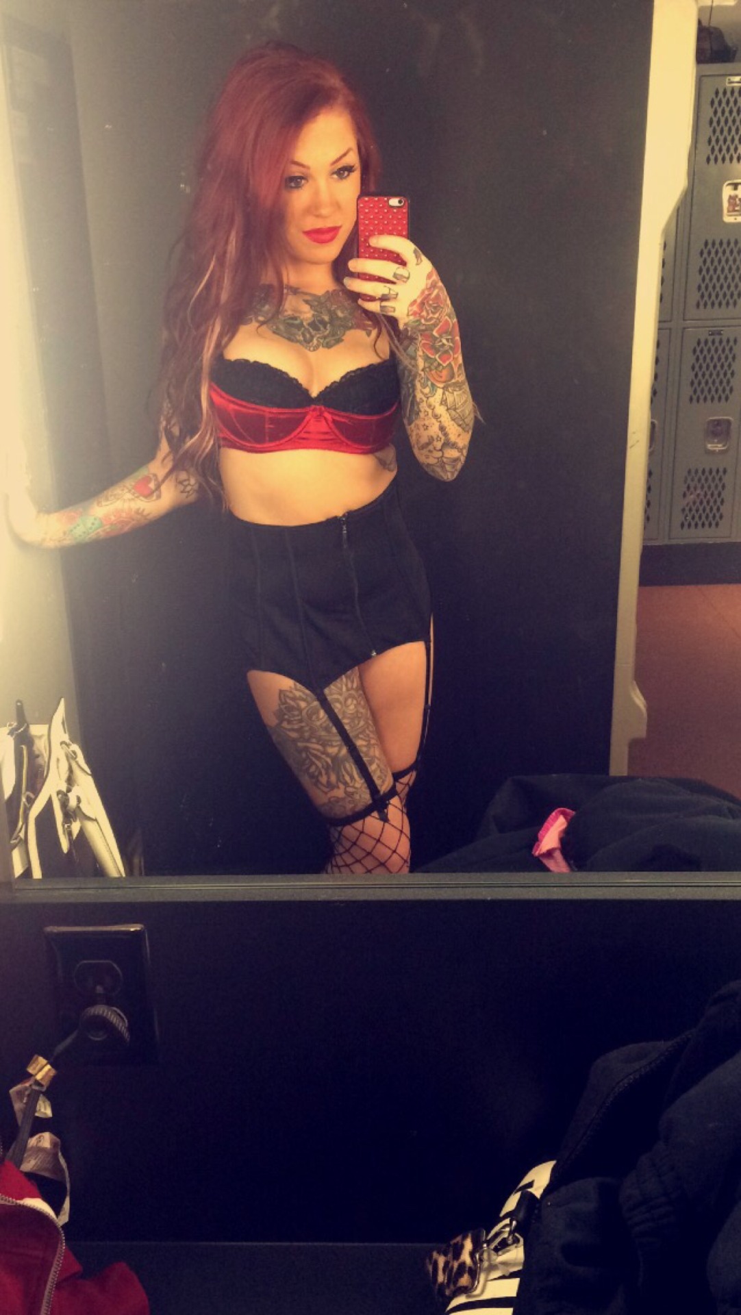 Red and Black in the Locker Room | Scrolller