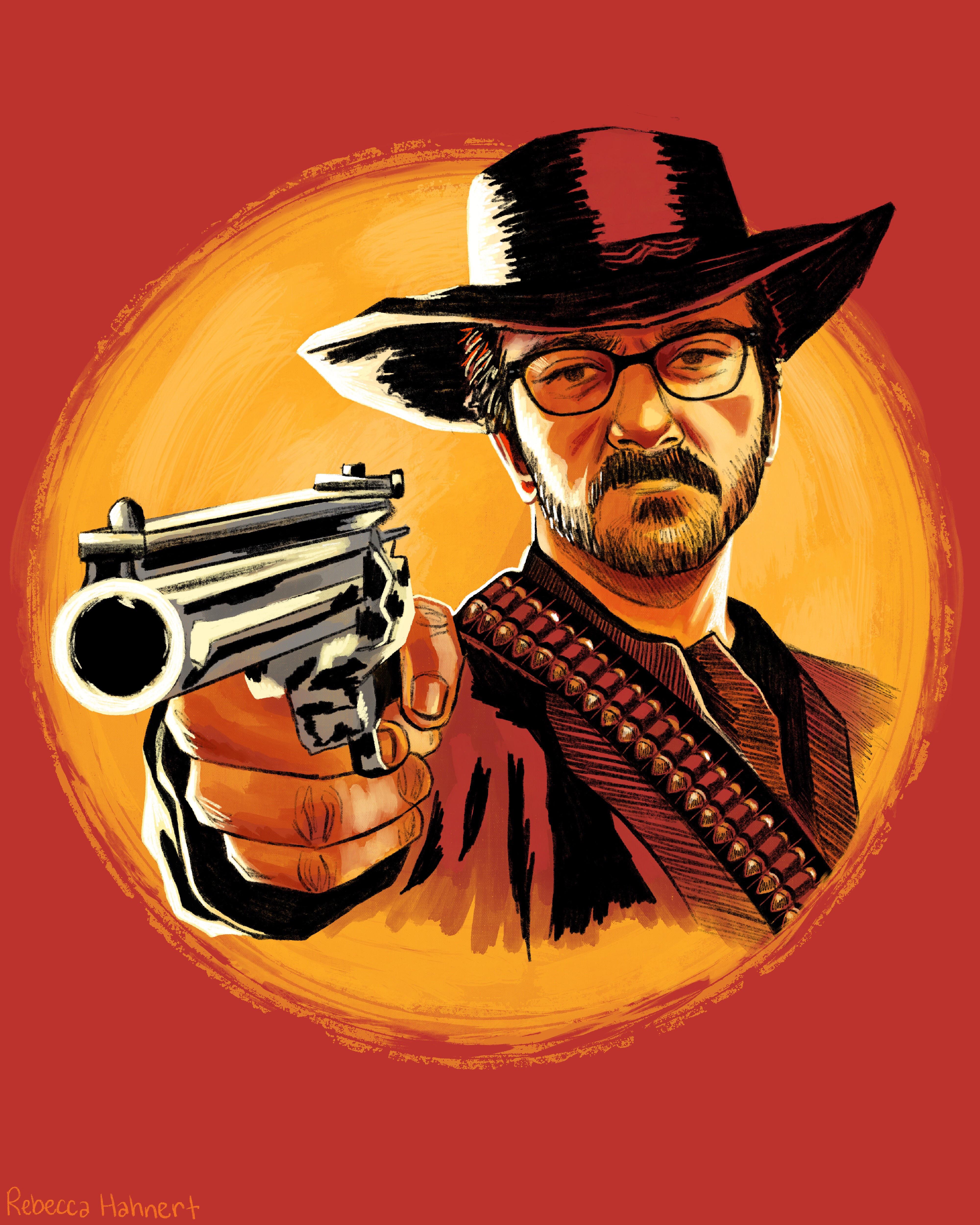 “Red Deady Eddy”- my drawing of Egdy inspired by the RDR2 cover | Scrolller