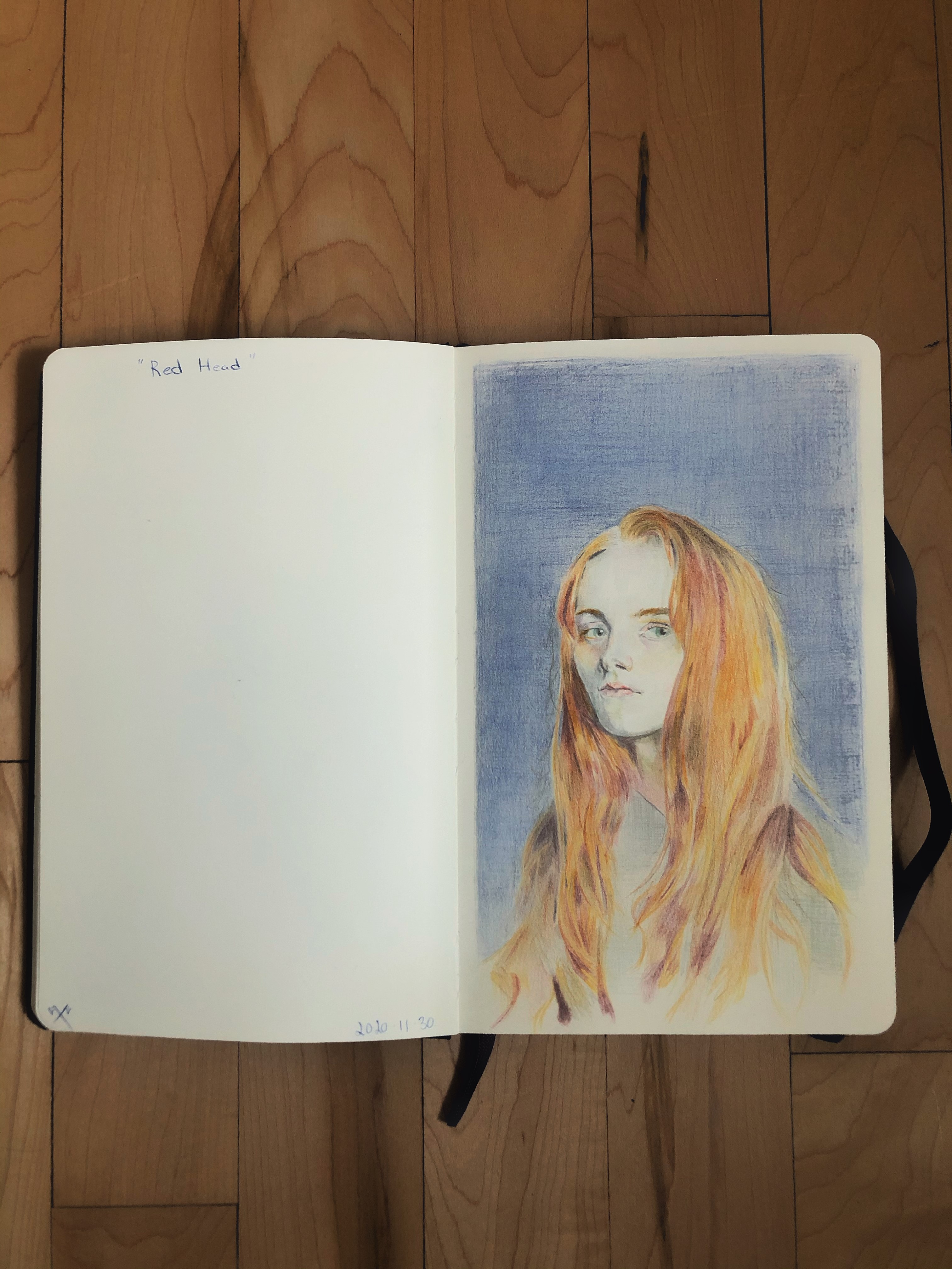 "Red head", Me, Crayon, 2020 | Scrolller
