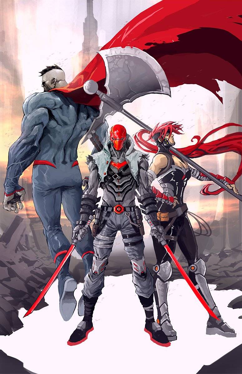 Red Hood, Bizarro and Artemis by Dexter Soy, completed version | Scrolller