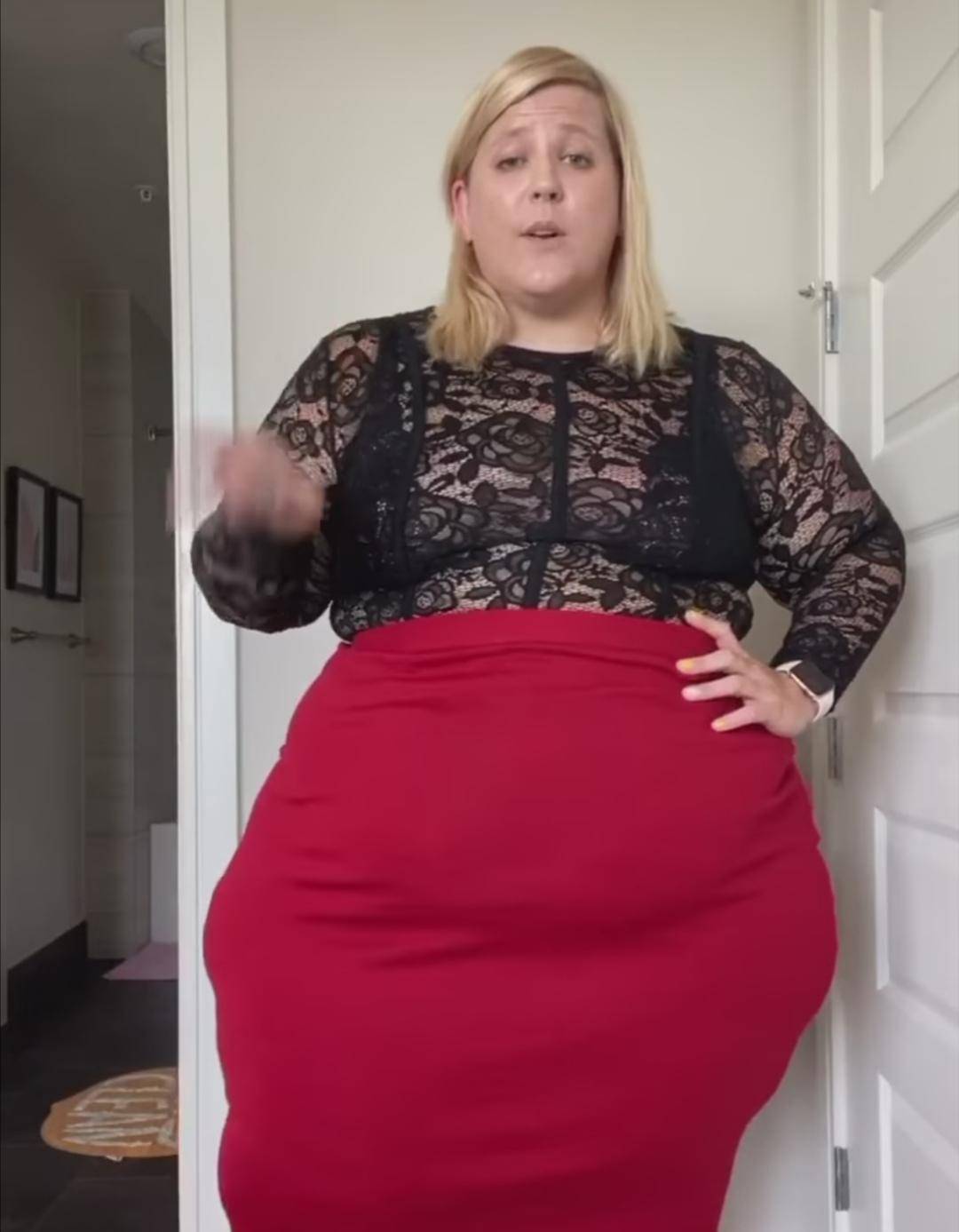 Red Skirt and Black Lace | Scrolller