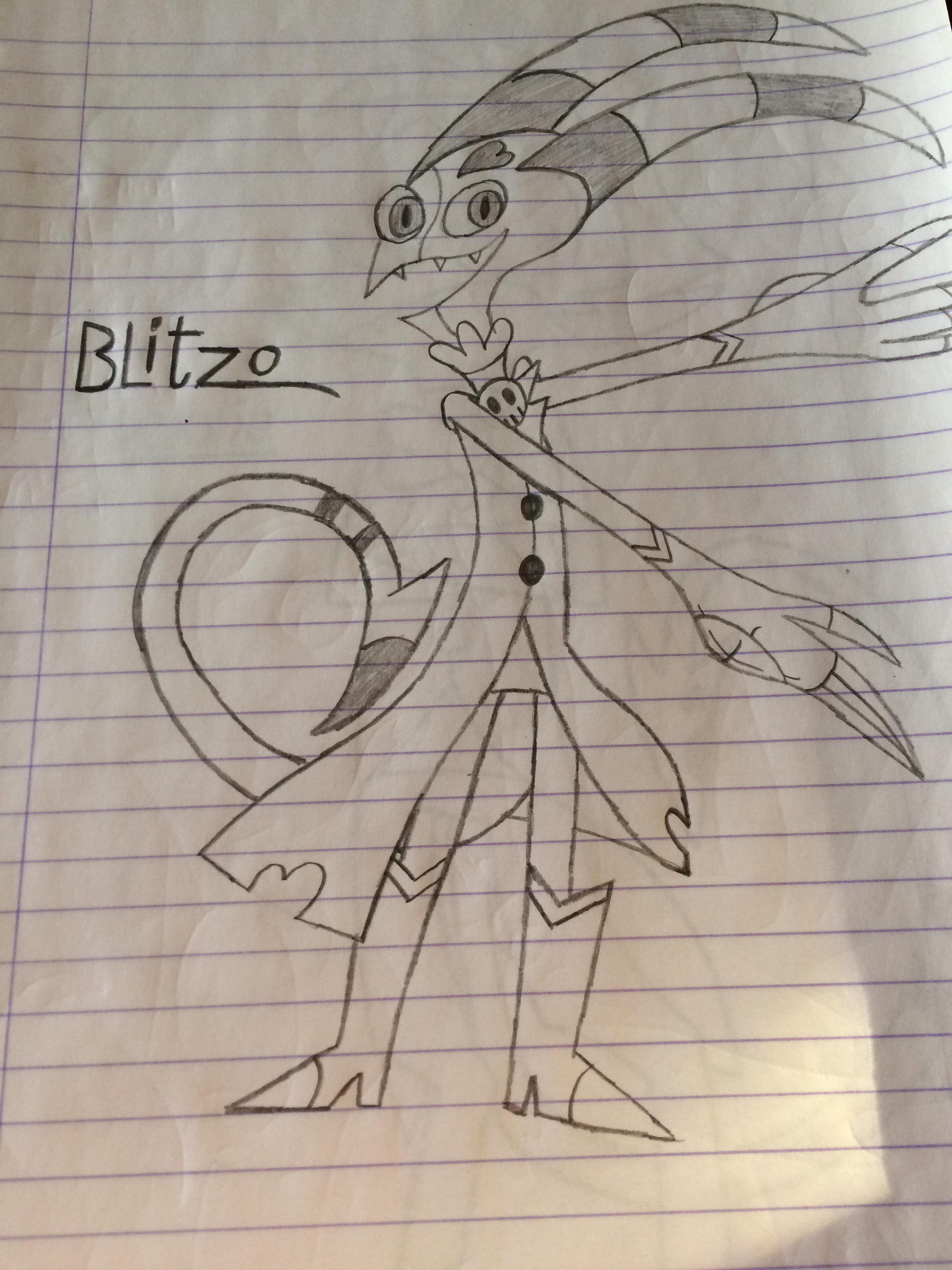 Redrawing official Helluva boss art: Blitzo | Scrolller