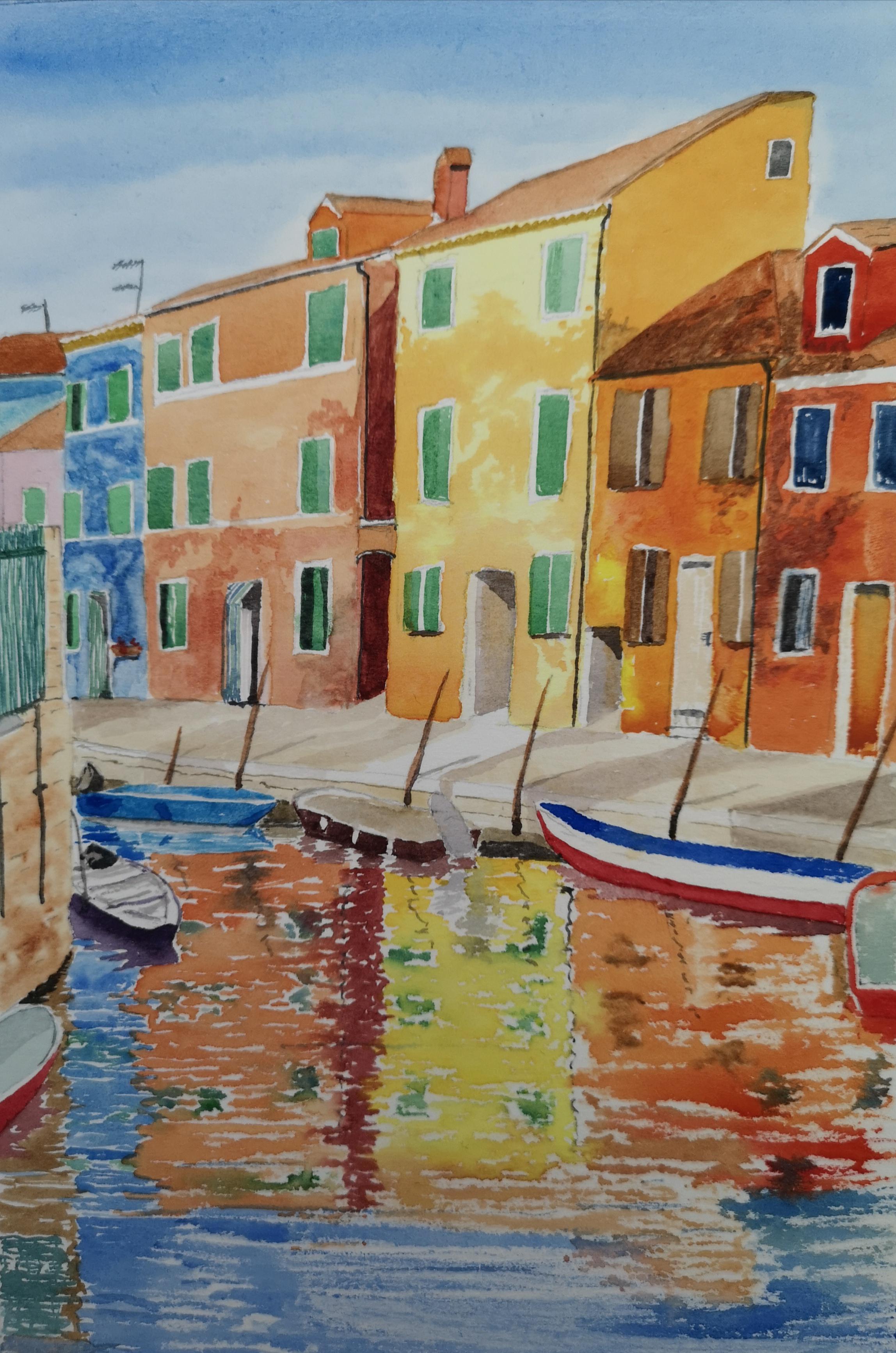 Reflections, me, watercolour, 2020 | Scrolller