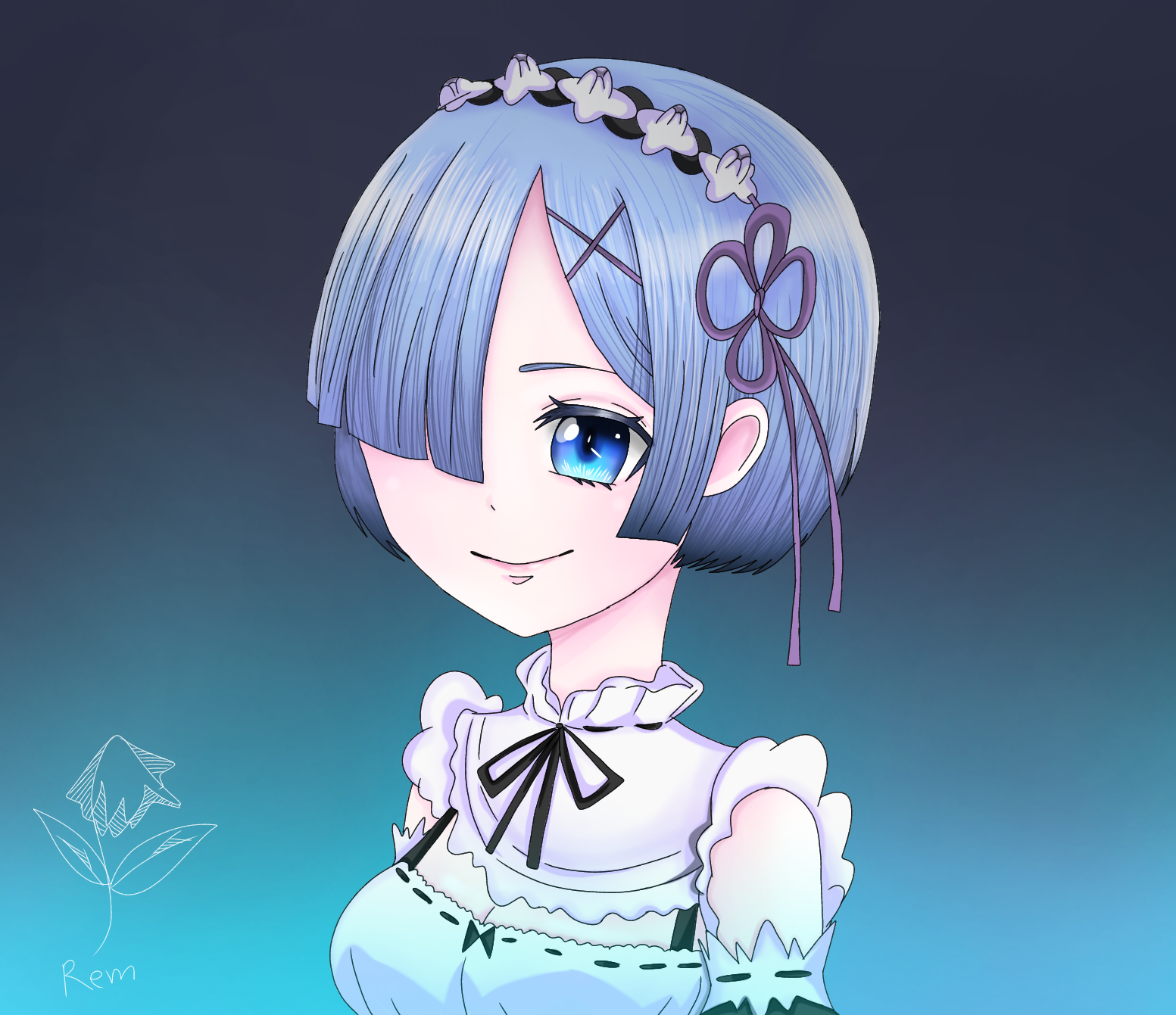 Rem re zero fanart by me 💙💤 | Scrolller