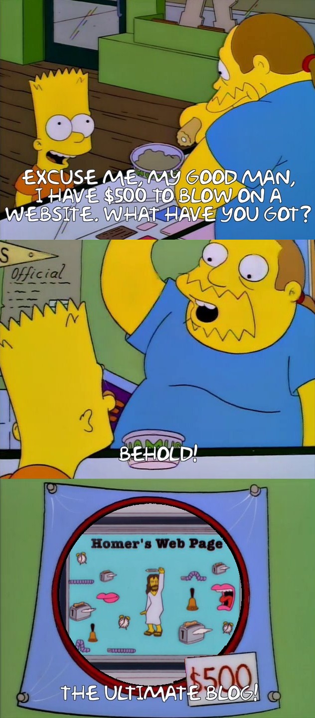 Remember Homer's site? It's back | Scrolller