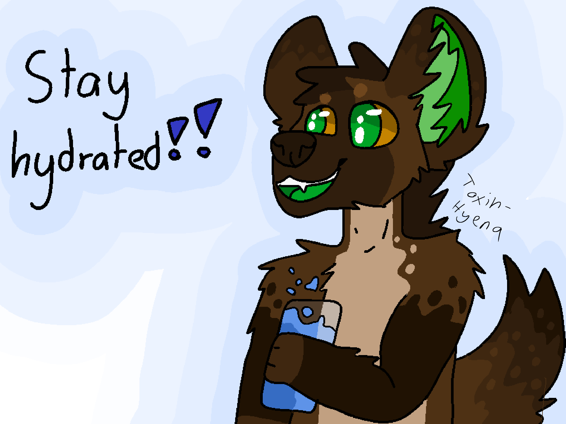 Remember to stay hydrated! (art by me) | Scrolller