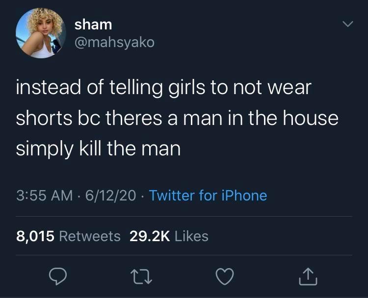 Remember y’all, men aren’t human so it’s ok to advocate for killing them. | Scrolller