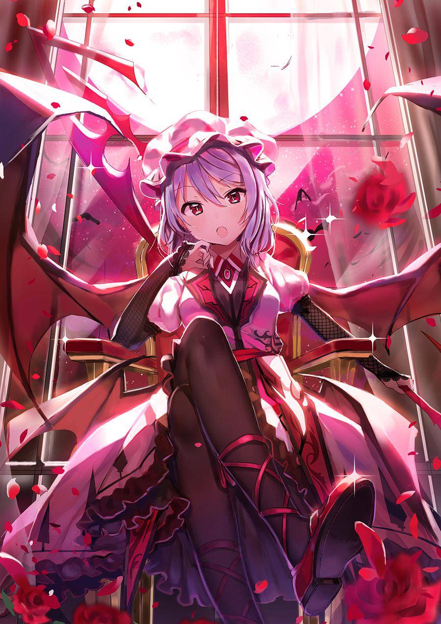 Remilia sitting on a throne | Scrolller