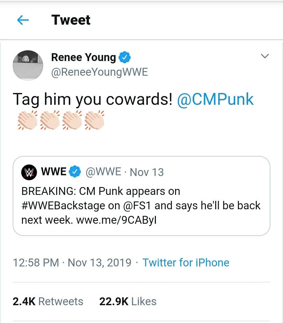 Renee Young is savage af. Lol. | Scrolller