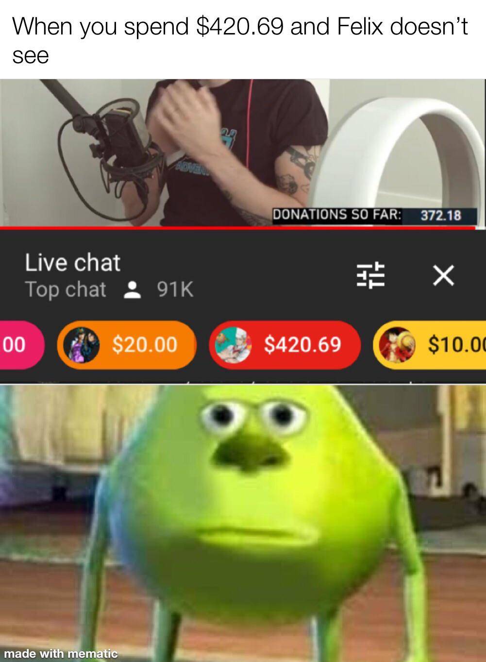 Respect to the guy for donating. That’s big pp | Scrolller