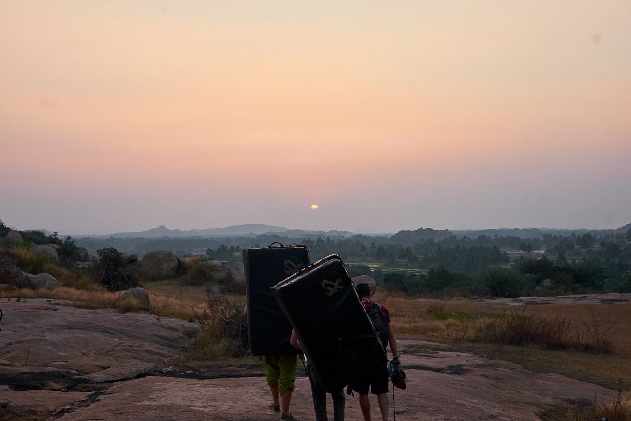 Returning home after a day out bouldering in Hampi, India - Dec 2019 | Scrolller