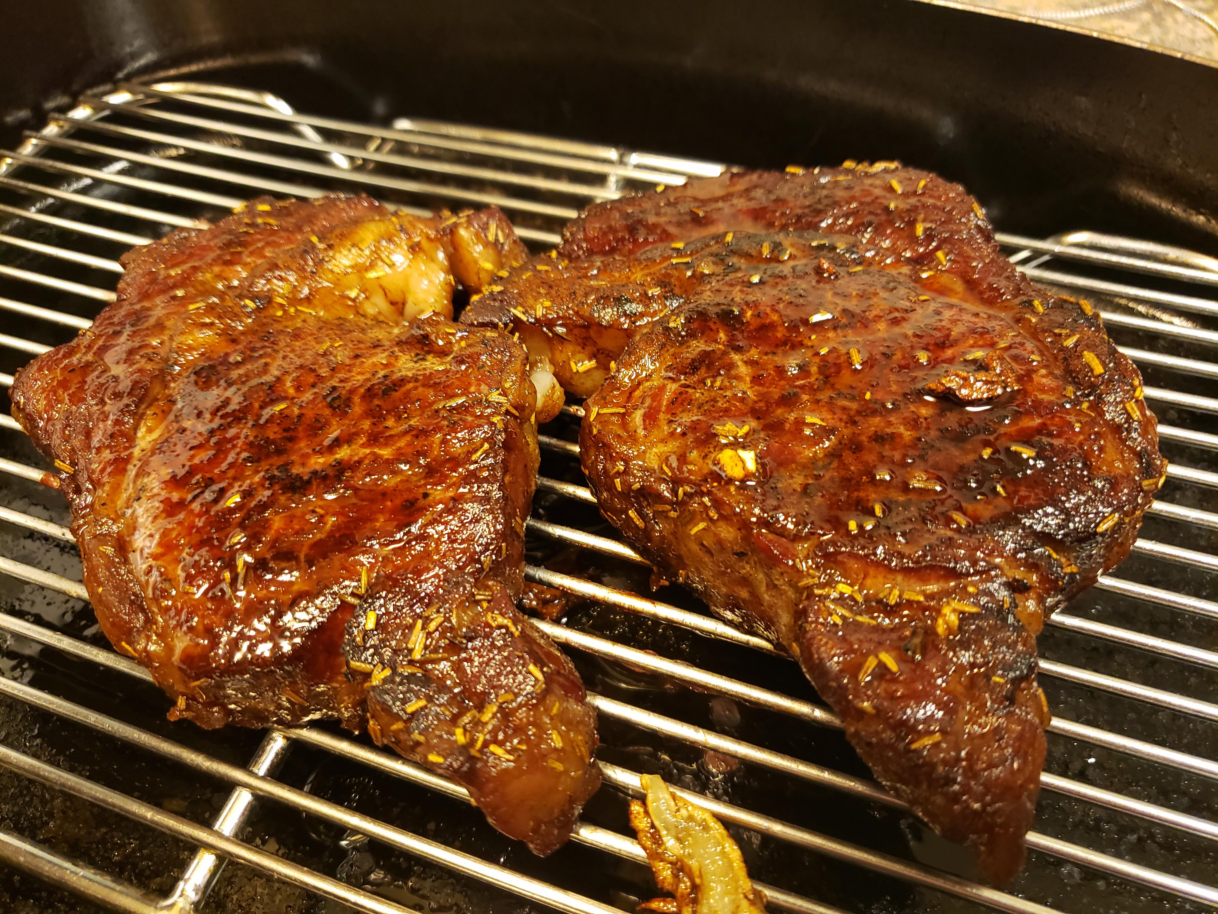 Reverse sear Ribeye for my Bday. They turned out wonderful. | Scrolller