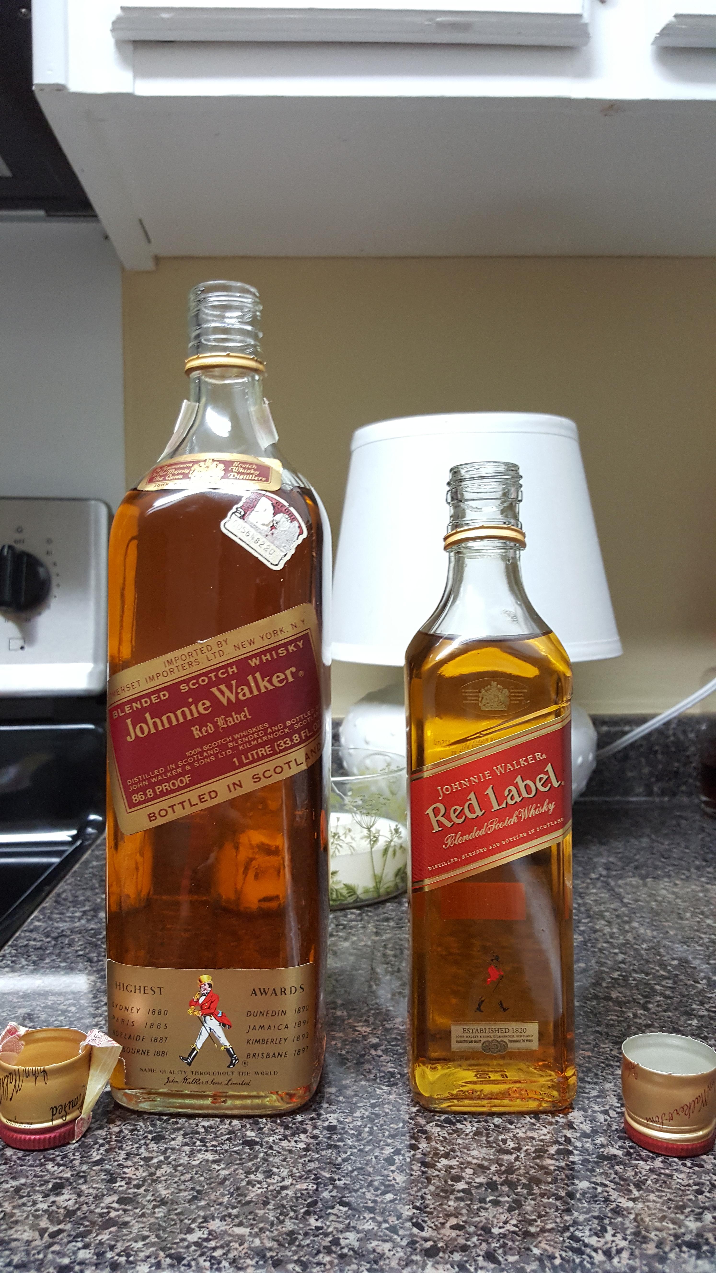 Reviews #27 and #28: Johnnie Walker Red Label, modern vs. early 80s blind side-by-side | Scrolller