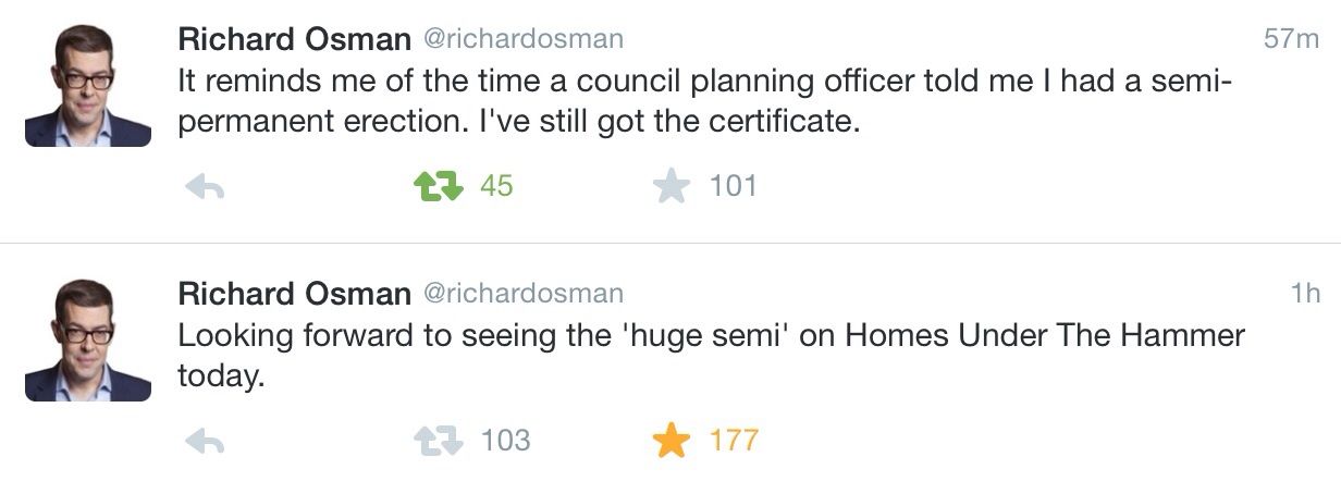 Richard Osman's tweets are hilarious! | Scrolller