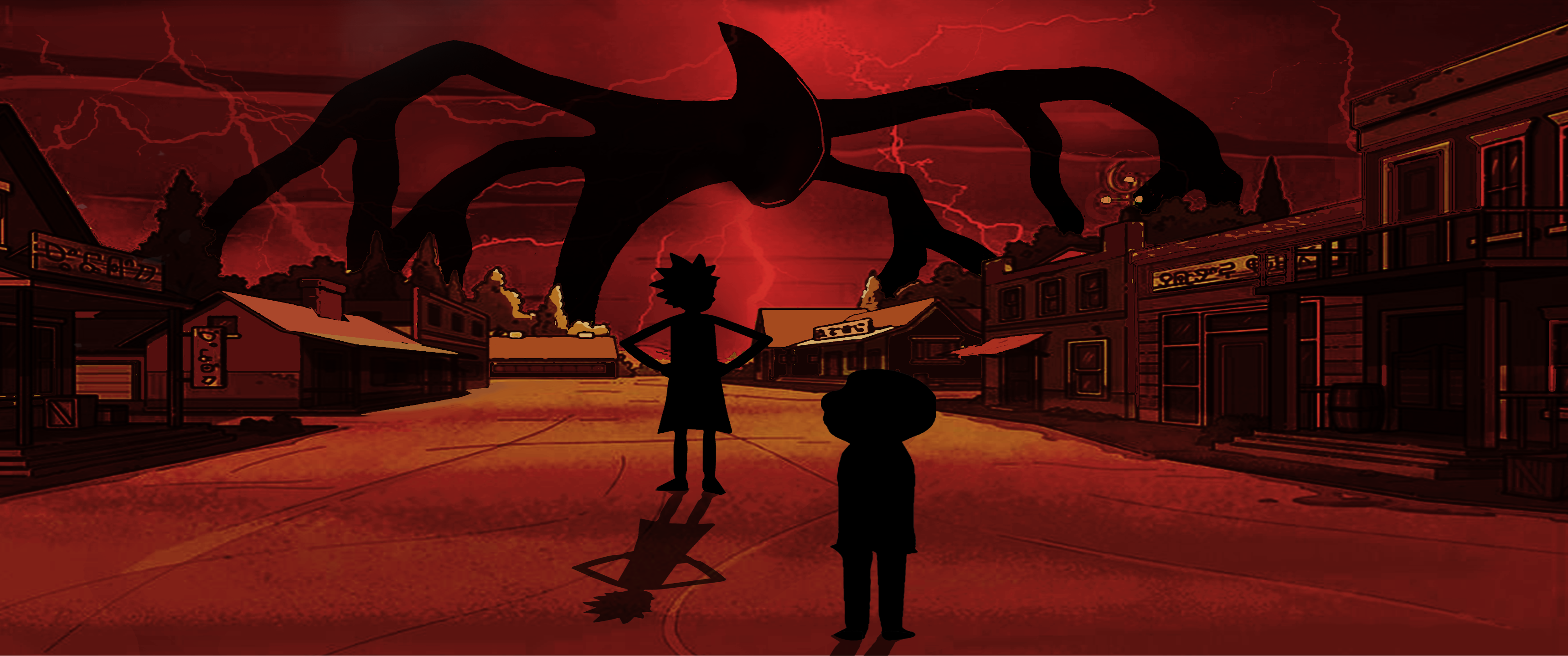 Rick and Morty Stranger Things [3440x1440] | Scrolller