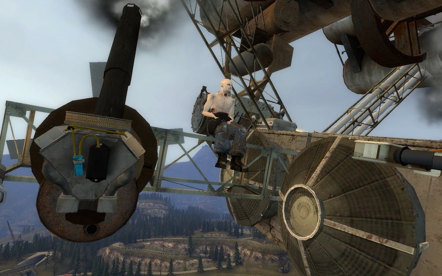 Riding on the engine scaffolding of Melody | Scrolller