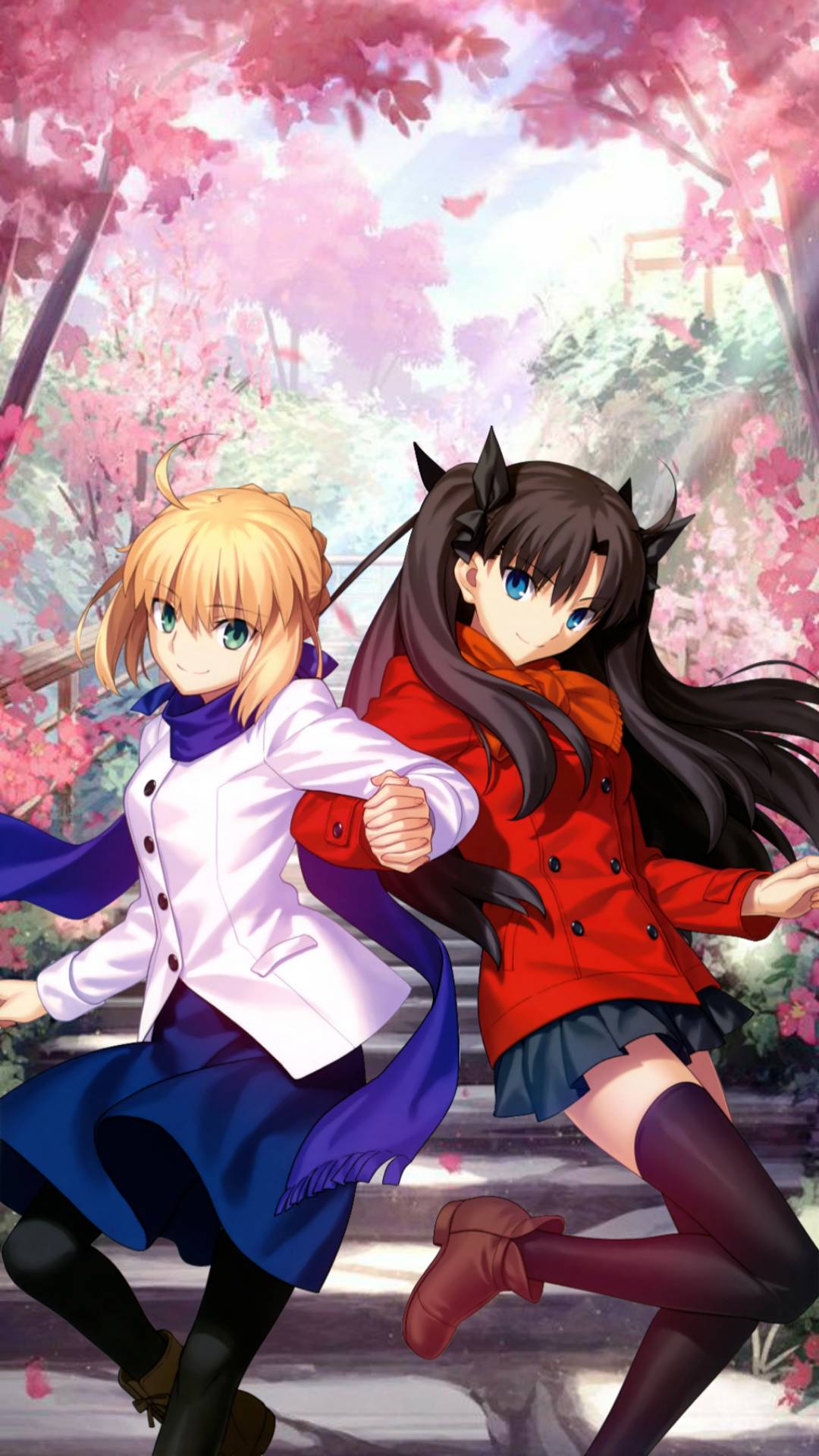 Rin and Saber phone wallpaper | Scrolller