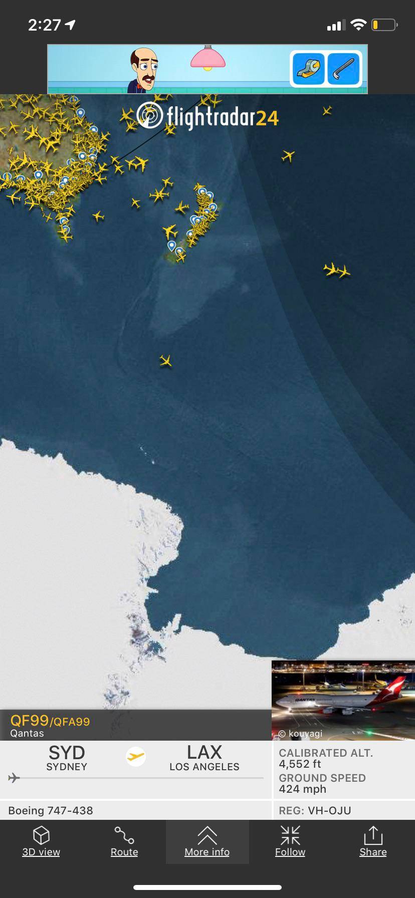 Rip Qantas last standard 747-400 on its last flight as QF99 SYD-LAX | Scrolller