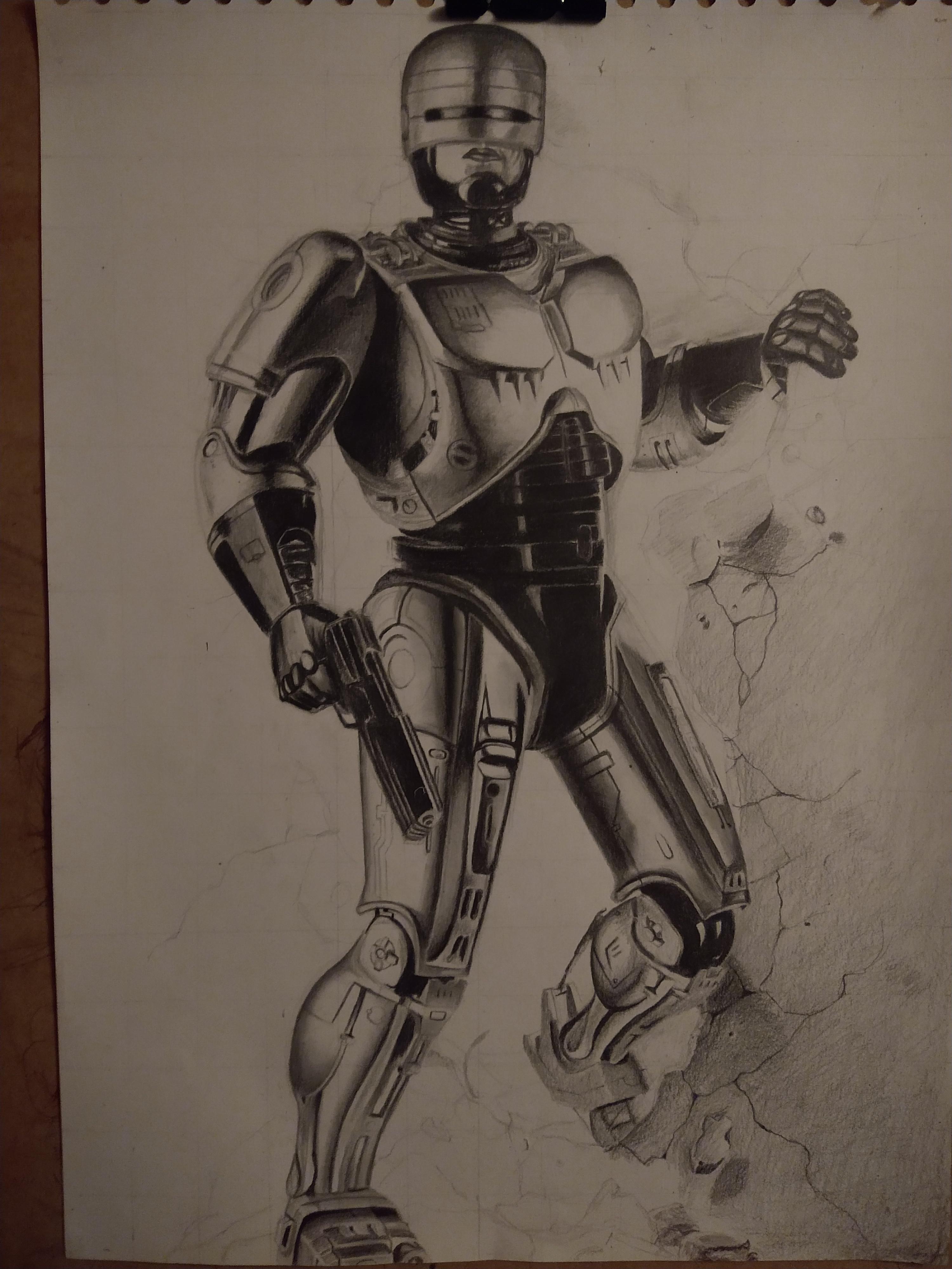 Robocop drawing, criticism and advice welcome. | Scrolller
