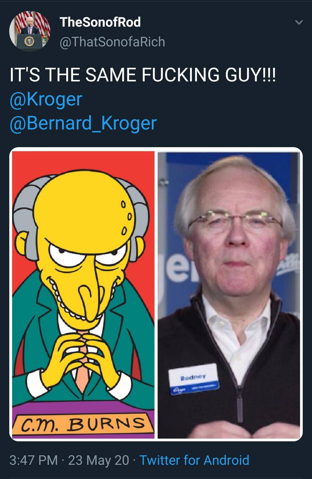 Rodney in cartoon form is Mr. Burns | Scrolller