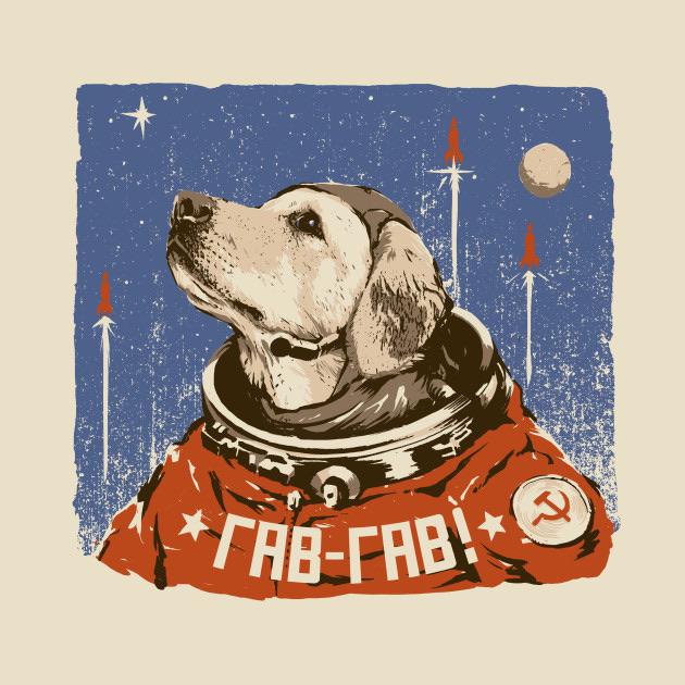 [Russian to English]. Soviet Space dog poster. | Scrolller