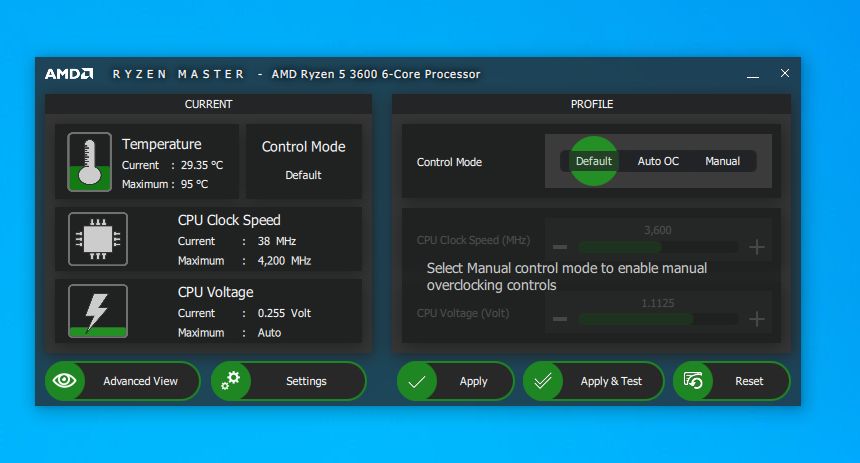 Ryzen 3600 finally idles properly after uninstalling MSI Mystic Light, 30-60mhz without any ...