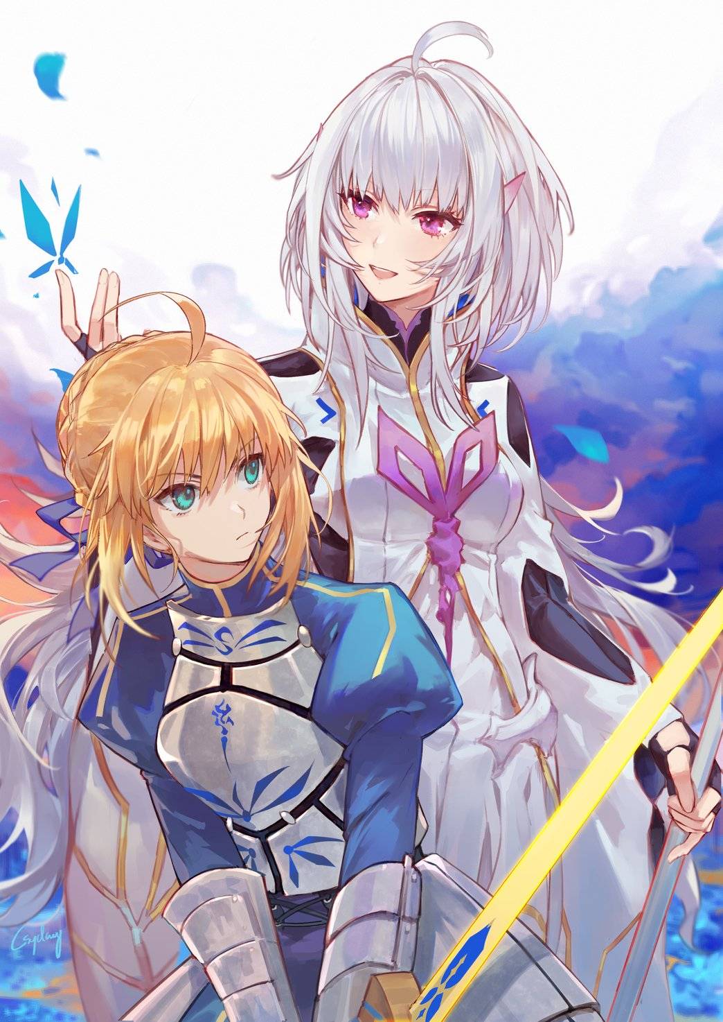 Saber & Prototype Merlin | Scrolller