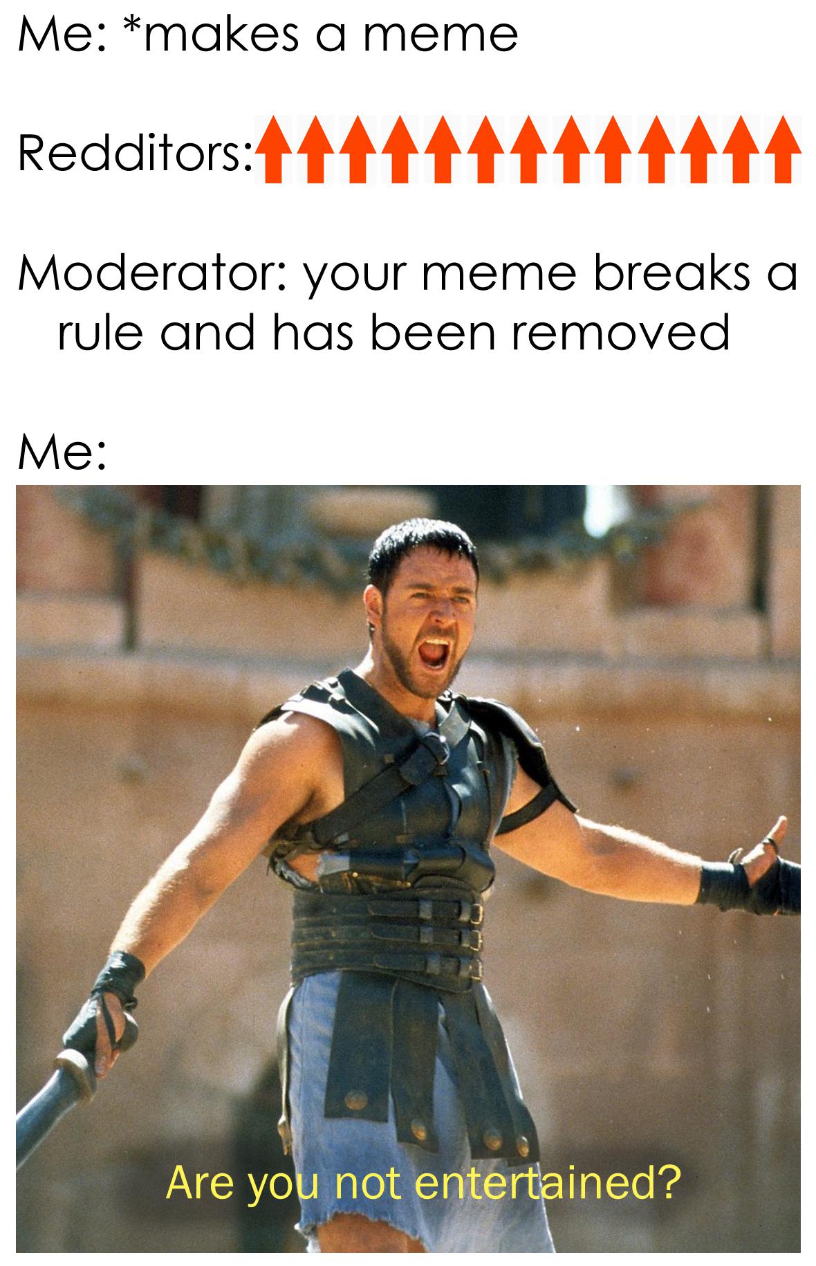 Sad gladiator noises! | Scrolller