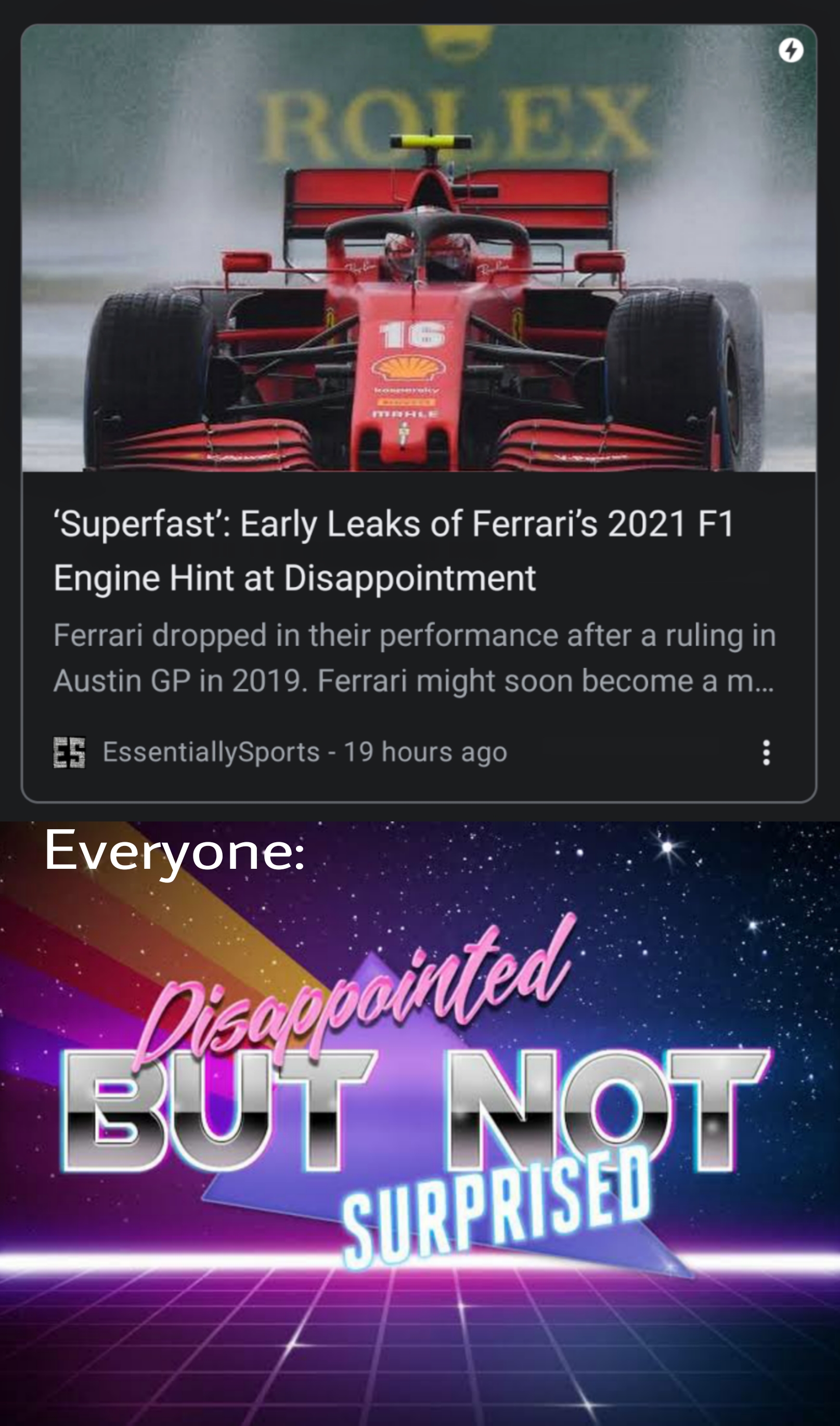 Sad Sainz noises | Scrolller