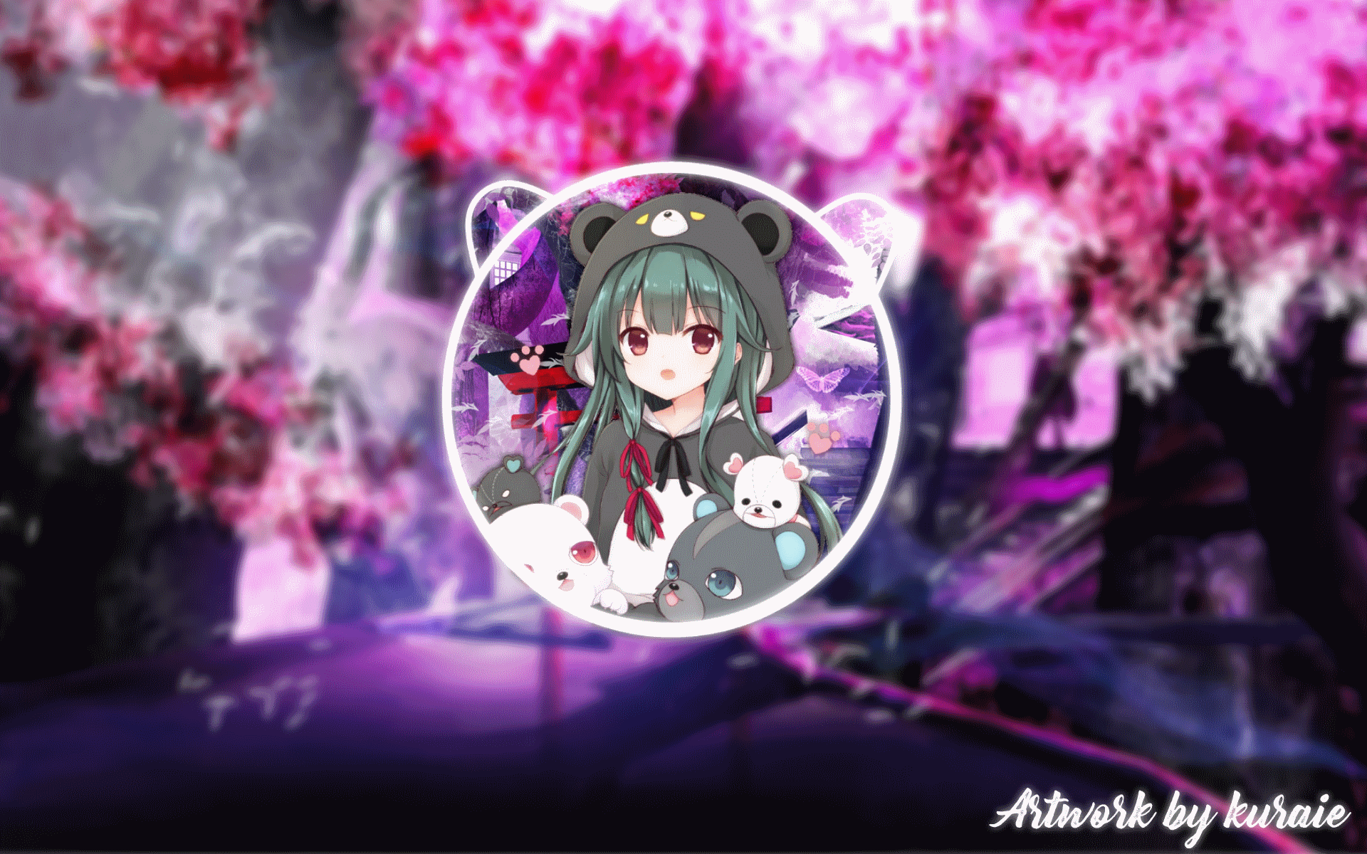 Sakura Yuna [Kuma Kuma Kuma Bear] [1920 x 1200] PC Wallpaper | Scrolller