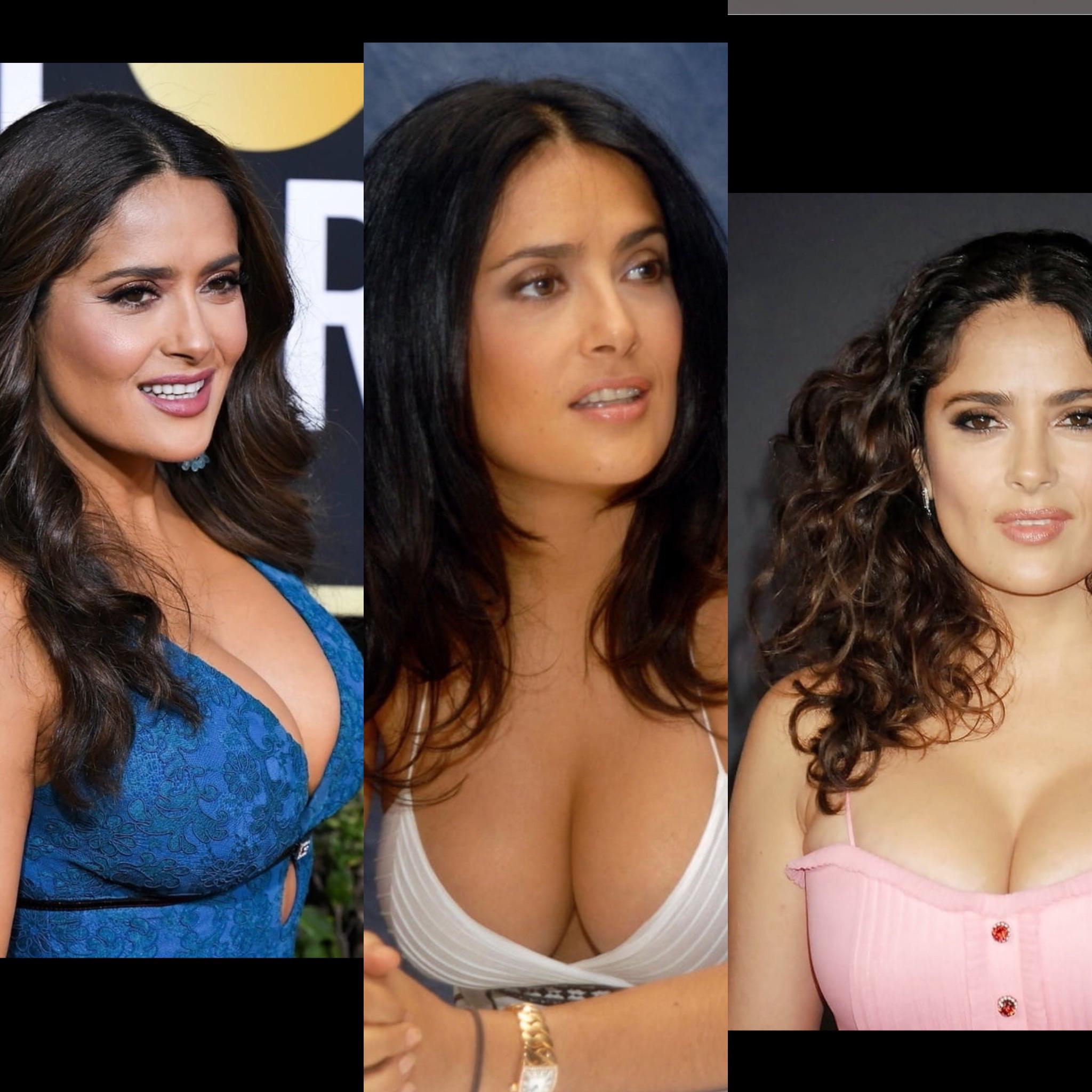 salma hayek would feel nice rubbing throbbing cock all over until covering her and everything ...