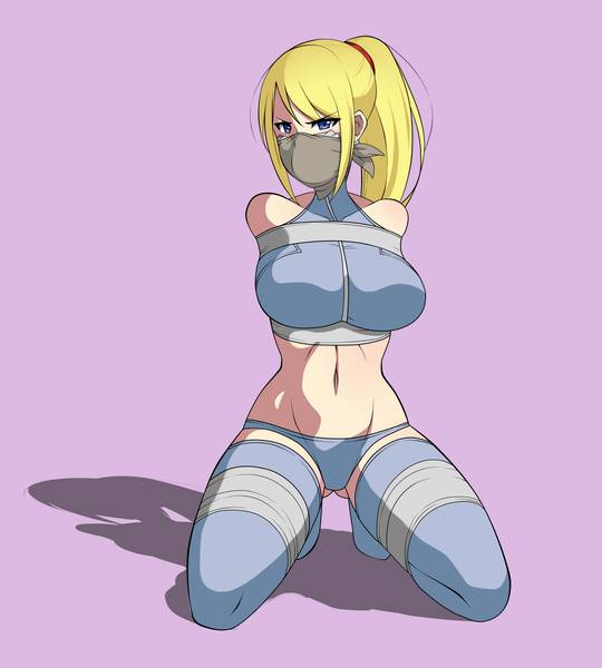 Samus captured by her enemies and bounded (jam-orbital) [Metroid] (x-post /r/StuckHentai ...