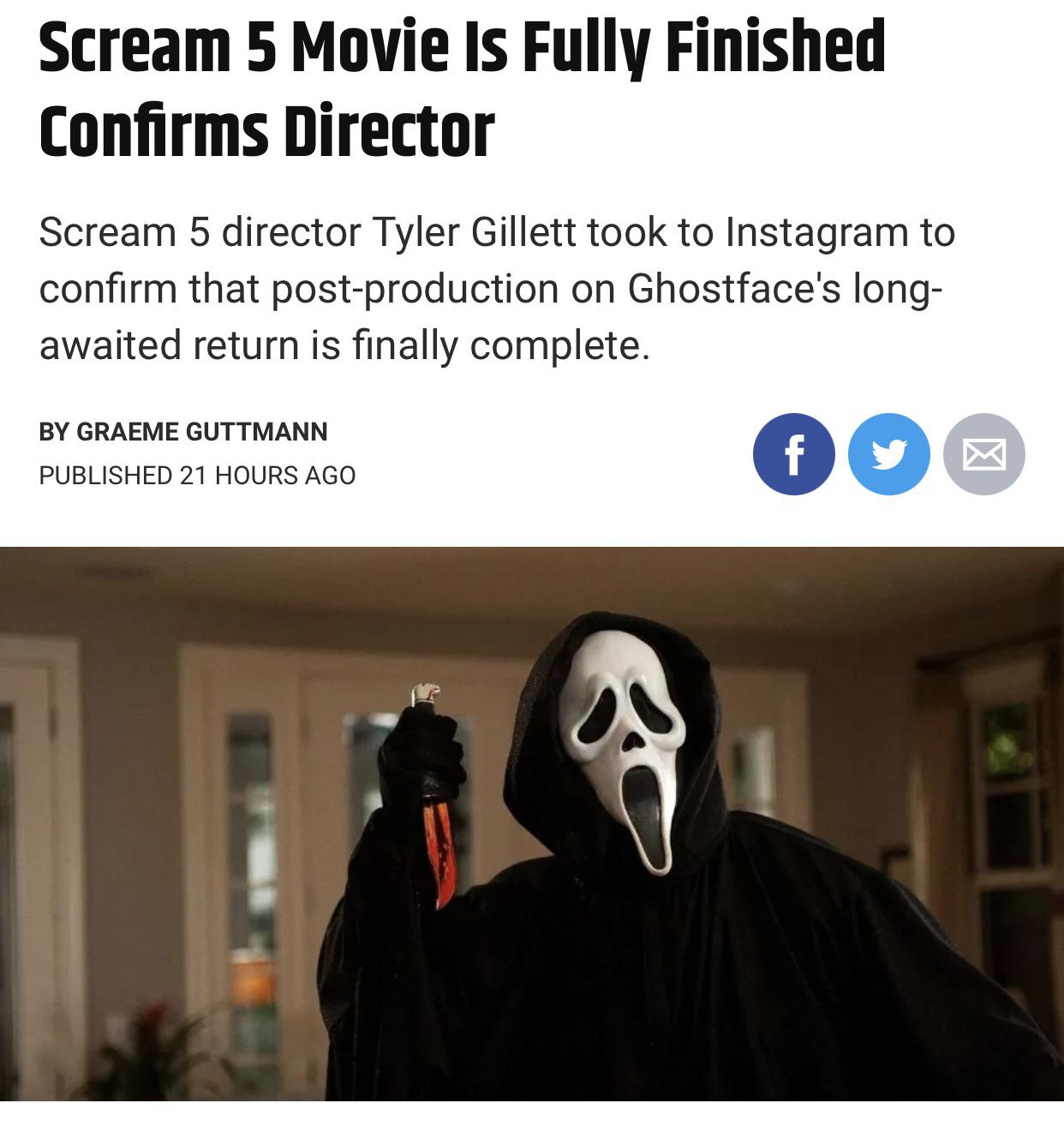 Scream 2022 is officially done | Scrolller