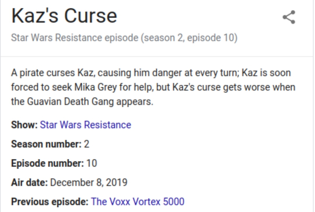 Season 2, Episode 10 - "Kaz's Curse" episode synopsis | Scrolller