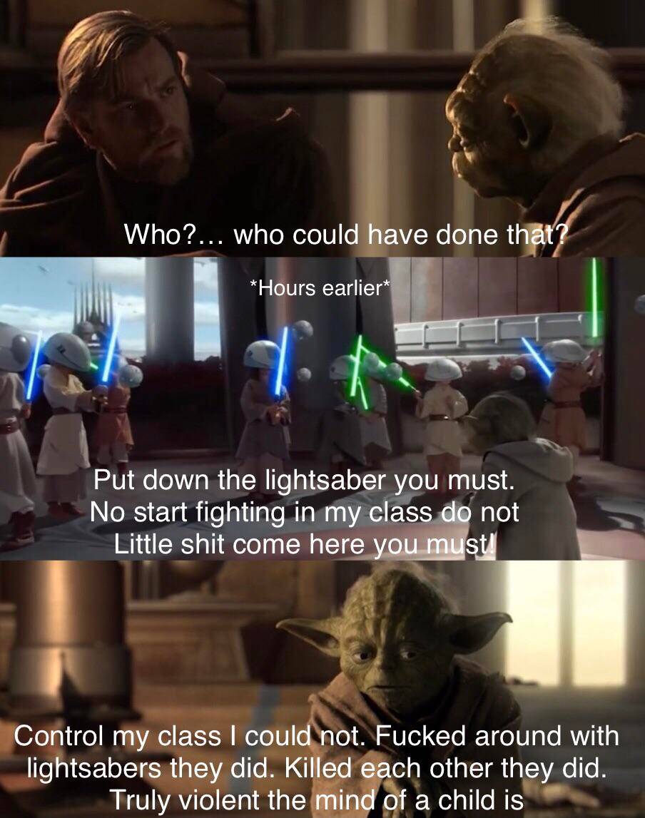 Seen a security hologram of younglings killing younglings I have | Scrolller