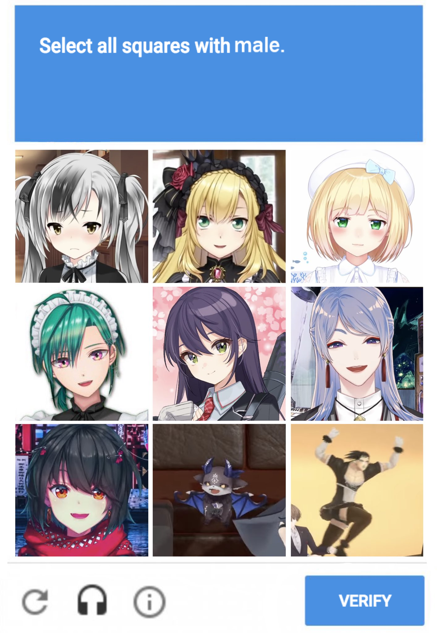 Select all squares with male | Scrolller