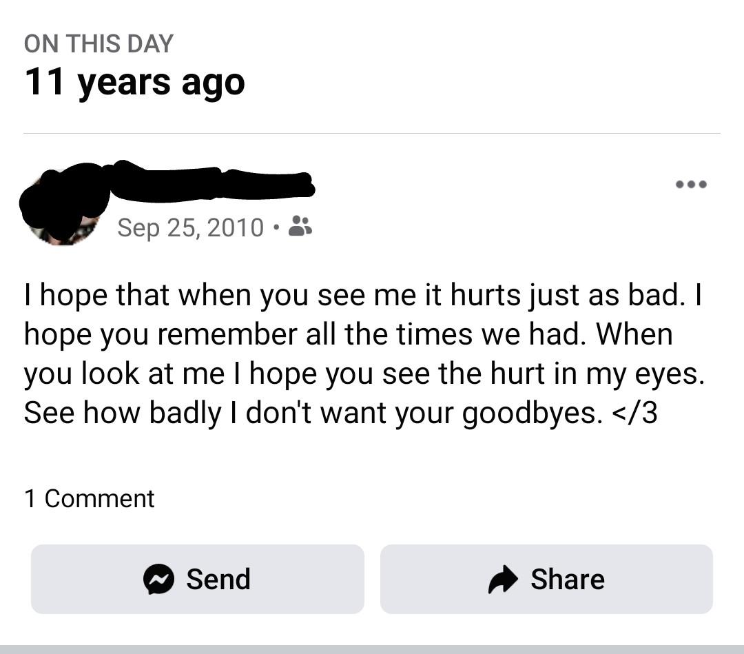 Self cringe throwback to my high-school break up 🤢 | Scrolller