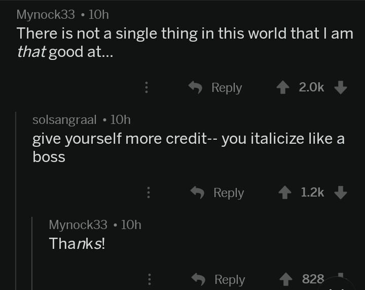 Self-deprecation denial | Scrolller