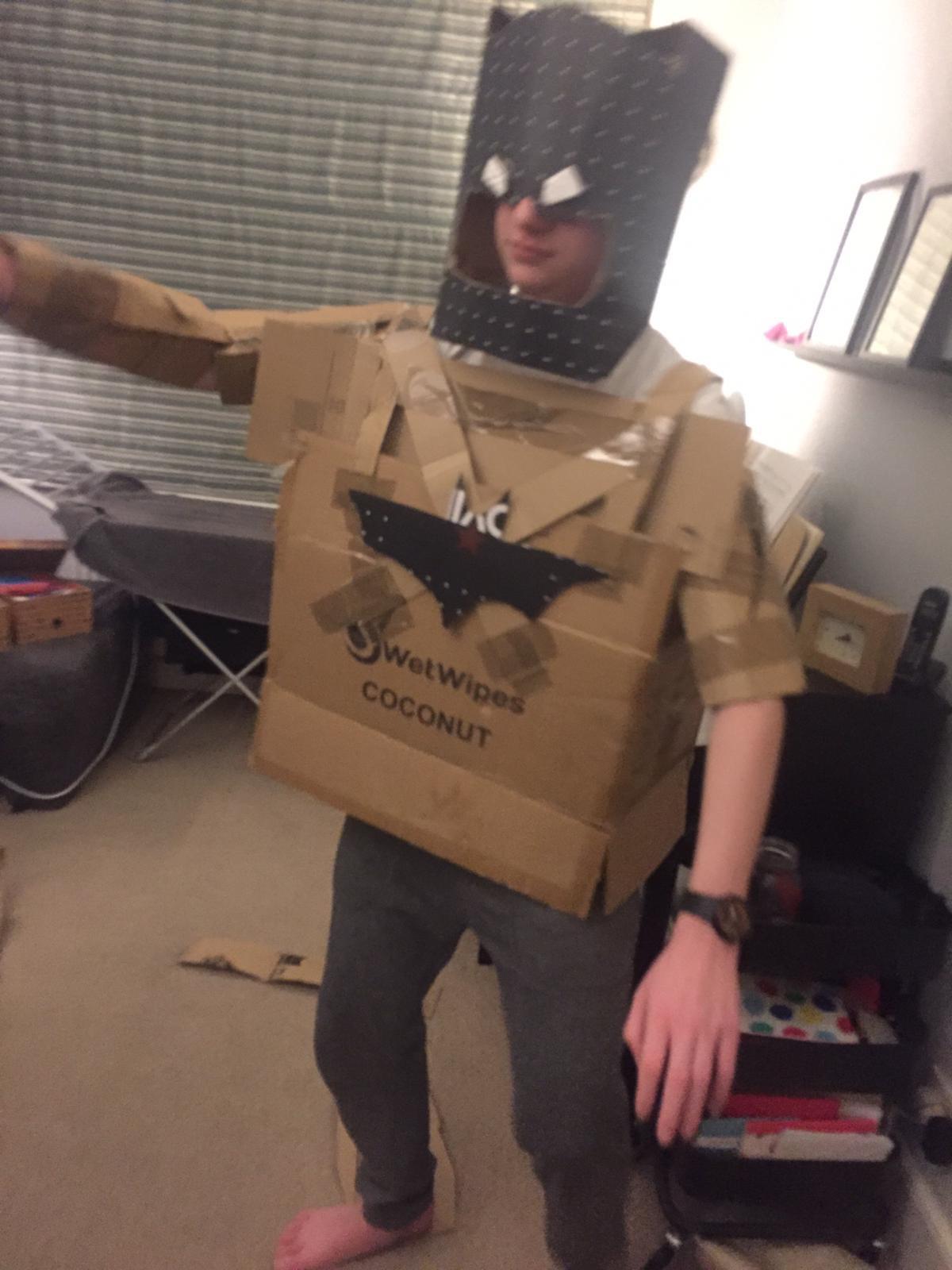 [self] my cardboard cosplay as Armoured Batman | Scrolller