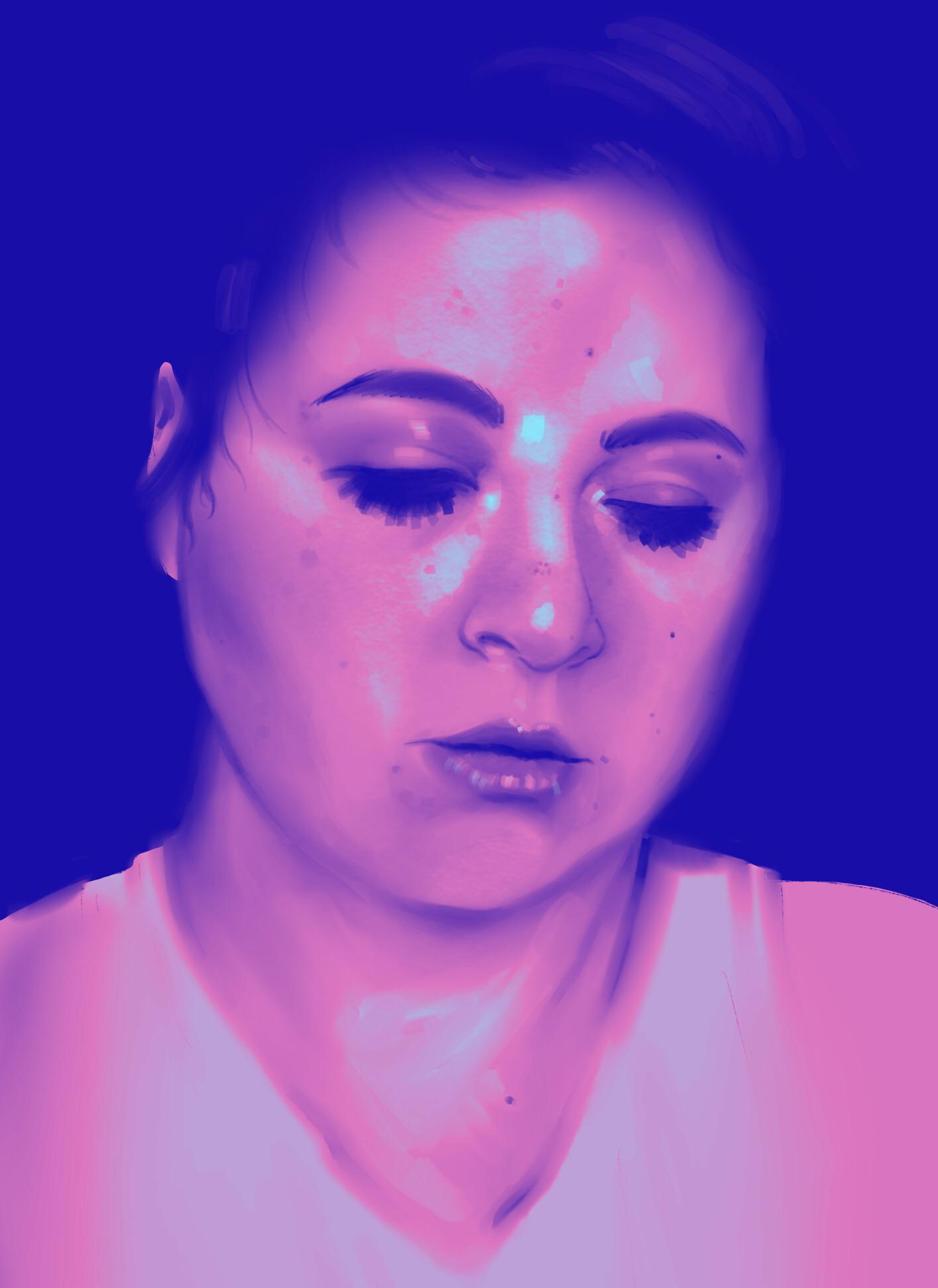 Self portrait No. 3, Sarah Herrick (me), Procreate, 2020 | Scrolller