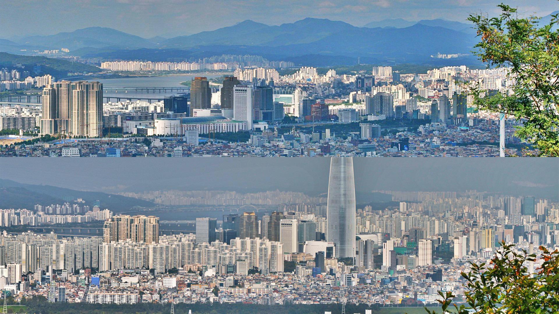 SEOUL Landscape Panorama 2004 vs 2019 | Scrolller