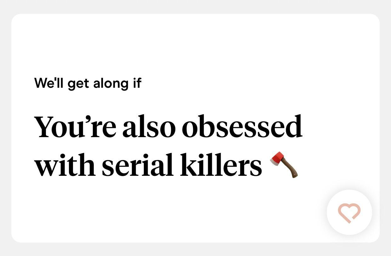 Serial Killer obsession... anyone? | Scrolller