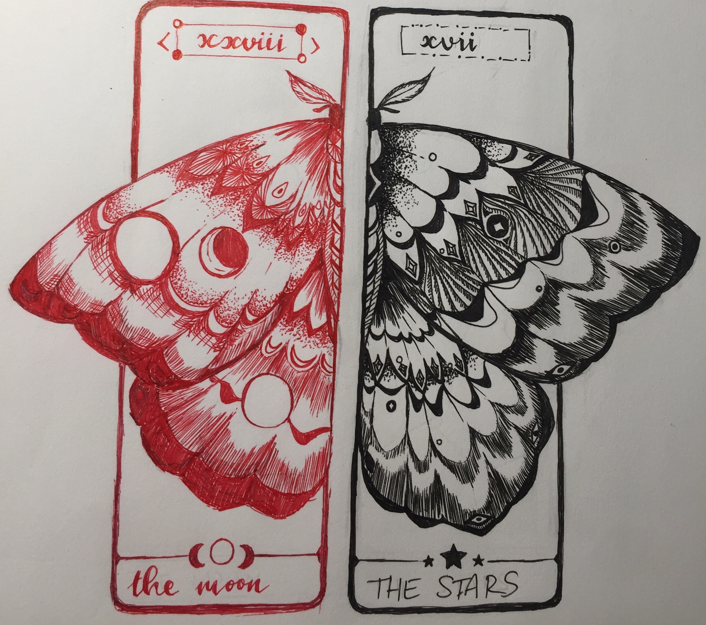 set of matching moth tattoos | Scrolller