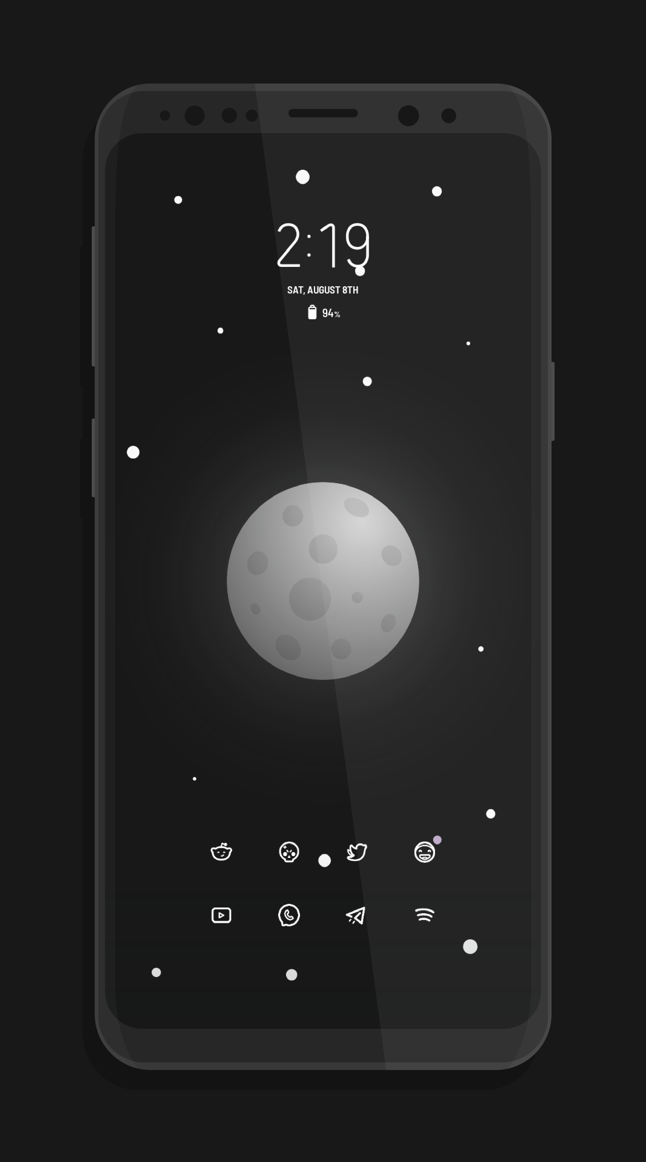 [Setup] 🌌 Minimal Moon Glow. | Scrolller